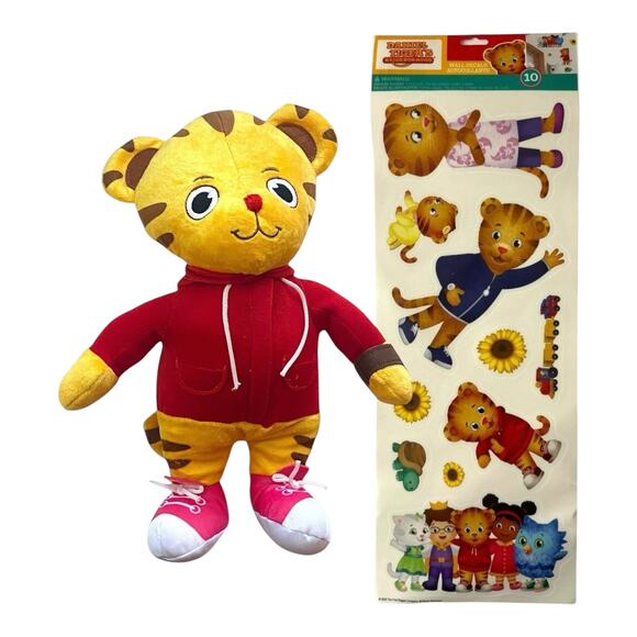 Handmade | Toys | New Daniel Tiger Plush Toy Wall Decals Set Pbs Kids ...